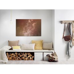 A.S. Cr&eacute;ation Leinwandbild A.S. CR&Eacute;ATION, B:90cm H:60cm, rot, Holz, Stahl, Wohnzimmer, Bilder, "dutch pastel 3", Keilrahmen Bild Floral Rosen Ros&eacute; Leinwand-Bild