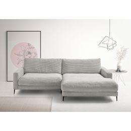 Ecksofa Home Affaire, B:272cm H:84cm T:190cm, grau, 88% Polyester, 12% Polyacryl, Wohnzimmer, Sofas, "Downtown, B/T/H: 272/190/84 cm L-Form", weicher