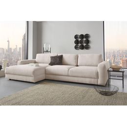 Places of Style Ecksofa HOME AFFAIRE, B:303cm H:84cm T:176cm, beige, 92% Polyester 8% Nylon, Wohnzimmer, Sofas, "Bloomfield, elegant, viel Platz, Mega Couch, Breite