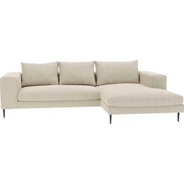 Ecksofa Home Affaire, B:324cm H:83cm T:170cm, beige, 92% Polyester 8% Nylon, Wohnzimmer, Sofas, "Aurora, L-Form, mit extra breiter Recamiere, 324 x