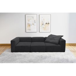 3-Sitzer Home Affaire, B:301cm H:69cm T:108cm, grau, 95% Polyester, 5% Nylon, Sofas, "Utvik bestehend aus 2 Eck- und 1 Mittelelement", einzelne