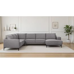 Wohnlandschaft OTTO HOME, B:342cm H:85cm T:260cm, braun, 100% Polyester, Sofas, "OLAND U-Form, XXL, B: 342 cm, Skandi-Design", U-Form, 342 cm,