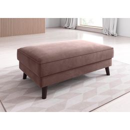 Hocker Home Affaire, B:123cm H:45cm T:74cm, braun, Luxus-Microfaser (100% Polyester);Samt (100% Polyester), Wohnzimmer, Hocker, "Laurentia"