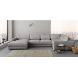 Wohnlandschaft Home Affaire, B:405cm H:84cm T:224cm, grau, 92% Polyester 8% Nylon, Sofas, "Bloomfield, Mega Polsterprogramm, Breite 405cm, viel