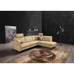 Ecksofa Home Affaire, B:265cm H:85cm T:223cm, beige, 94% Polyester, 6% Nylon, Wohnzimmer, Sofas, "Sarsina: mit Tonnentaschen-Federkern, perfekt zum