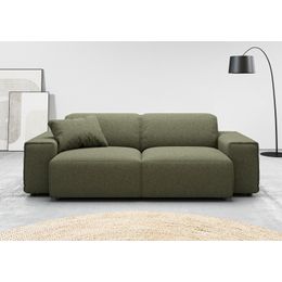2,5-Sitzer Home Affaire, B:214cm H:71cm T:101cm, grün, 96% Polyester, 4% Polyacryl, Sofas, "Glimminge auch in Breitcord, Feincord + Easy care-Bezug",