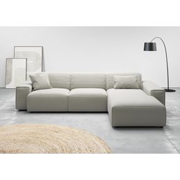 Ecksofa Home Affaire, B:294cm H:71cm, grau, 12% Polyaxryl, 88% Polyester, Wohnzimmer, Sofas, "Glimminge auch in Breitcord, Feincord, Boucl&eacute; + Easy
