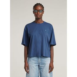 G-Star Raw G-STAR Damen T-Shirt "Horizontal Seam Loose Top"mid blau, Gr. XS, Obermaterial: 100% Baumwolle, Shirts