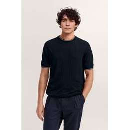 Bugatti Herren T-Shirt "Regular Fit", blau, Gr. XXXL, unifarben, 65% Viskose, 35% Polyamid, Shirts, mit Rundhals aus Viskose-Mix