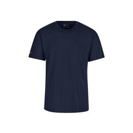 TRIGEMA Damen T-Shirt "TRIGEMA T-Shirt aus 100% Biobaumwolle", blau, Basic, Gr. M, 100% Baumwolle (Bio-Baumwolle kbA), Shirts