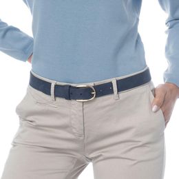 Bernd G&ouml;tz BERND G&Ouml;TZ Damen Lederg&uuml;rtel "Lederg&uuml;rtel mit samtigem Look und Goldschlie&szlig;e"marine, Gr. 90, Rindsleder, G&uuml;rtel