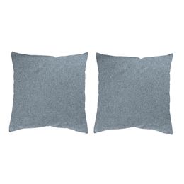 Kissenh&uuml;lle Home Wohnideen, B:40cm L:40cm, blau, Polyester, Polyester, Kissenbez&uuml;ge, "LUCIO 2ER PACK MIT F&Uuml;LLUNG"