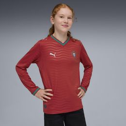 Puma Kinder Trainingsshirt "Portugal 2026 Langarm-Heimtrikot Jugendliche"club rot gr&uuml;n lagoon, Gr. 164, clean, Obermaterial: 100% Polyester. Rippe: