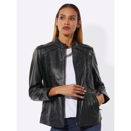 Mainpol Damen Lederblazer "Lammnappa-Lederblazer"schwarz, Gr. 40, 100% Lammnappaleder, Blazer