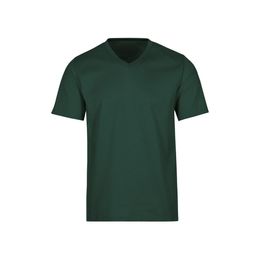 TRIGEMA Damen T-Shirt "TRIGEMA V-Shirt DELUXE Baumwolle", gr&uuml;n, Basic, Gr. XXL, 100% Baumwolle, Shirts