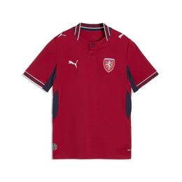 Puma Jungen Trainingsshirt "Tschechien 2026 Heimtrikot Jugendliche"schwarz cherry navy rot blau, Gr. 128, clean, Obermaterial: 100% Polyester; Rippe: