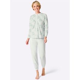w&auml;schepur W&Auml;SCHEPUR Damen Schlafanzug, Gr. 36zartmint, ozean, bedruckt, 100% Baumwolle, Homewear-Sets