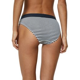 Marc O'Polo MARC O'POLO Damen Slip "Essentials", Gr. S, blau, Obermaterial: 95% Baumwolle, 5% Elasthan, gestreift, unifarben, Unterhosen, mit stilvollem