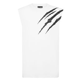 Plein Sport Herren T-Shirt "Scratch", wei&szlig;, Gr. L, Obermaterial: 100% Baumwolle, Shirts