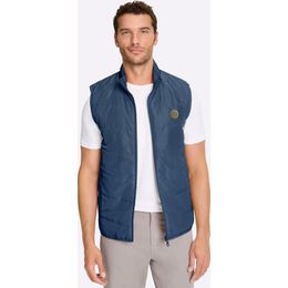 Marco Donati Herren Kurzwestedunkelblau, Gr. 56, unifarben, 100% Polyester, Wattierung:100% Polyester, Westen