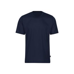 TRIGEMA Herren T-Shirt "TRIGEMA T-Shirt aus 100% Baumwolle", blau, Basic, Gr. L, 100% Baumwolle, Shirts