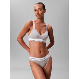 Damen Bralette, Calvin Klein Underwear, Gr. Lgrau heather, Jersey, Obermaterial: 53% Baumwolle, 35% Modal, 12% Elasthan, meliert, BHs, mit