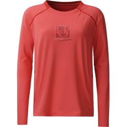 Sweatshirt LPO "Sweatshirt Lotta", Damen, Gr. 36/38 (M), poppy rot, 92% Polyester, 8% Elasthan, regular fit h&uuml;ftbedeckend, Sweatshirts Sweatshirt