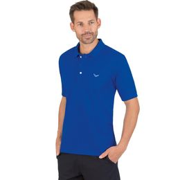 TRIGEMA Herren Poloshirt "TRIGEMA Poloshirt in Piqu&eacute;-Qualit&auml;t", blau, Basic, Gr. S, 100% Baumwolle, Shirts