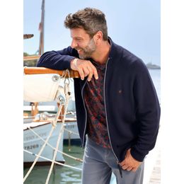 Shirtjacke Marco Donati "Shirtjacke", Damen, Gr. 52/54, marine, steingrau, 100% Baumwolle, unifarben, Shirts Shirtjacke