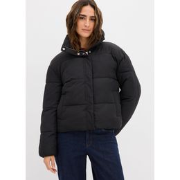 bonprix Steppjacke mit Stehkragen, schwarz