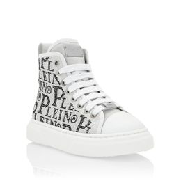 Philipp Plein Damen Sneaker "Verziert", Gr. 330102, wei&szlig;, schwarz, Schuhe
