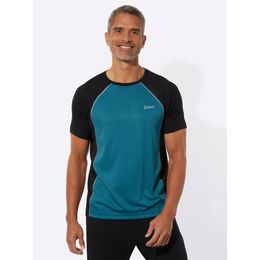 CLASSIC Herren T-Shirt "Sportshirt"schwarz, petrol, Gr. 48, gemustert, mehrfarbig, unifarben, 100% Polyester, Shirts