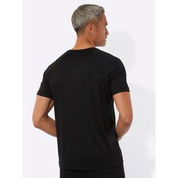 CLASSIC Herren T-Shirt "Sportshirt"schwarz, dunkelblau, Gr. 60, gemustert, mehrfarbig, unifarben, 100% Polyester, Shirts