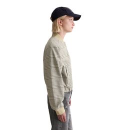 Marc O'Polo Damen Outdoorjacke "mit recyceltem Polyester"sanftes wei&szlig;, Gr. L, MARC O'POLO DENIM, kariert, Obermaterial: 65% Polyester, 33% Viskose, 2% Elasthan.