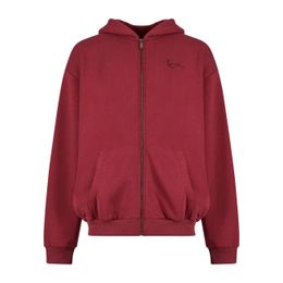 Karl Kani Sweatjacke "Karl Kani KK Small Signature Essential Os Ziphoodie"rot, Gr. M, 80% Baumwolle, 20% Polyester, Sweatjacken