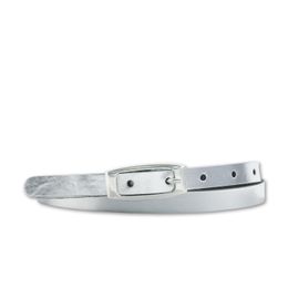 Bernd G&ouml;tz Lederg&uuml;rtel BERND G&Ouml;TZ "Lederg&uuml;rtel im eleganten, schmalen Look", Damen, Gr. 105, silber, Rindsleder, G&uuml;rtel Lederg&uuml;rtel