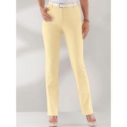 Classic Basics Damen Bequeme Jeans, gelb, Gr. 24, unifarben, 97% Baumwolle, 3% Elasthan, Jeans
