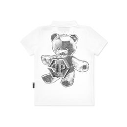 Philipp Plein Herren Poloshirt "Teddy", wei&szlig;, Gr. 12, Obermaterial: 100% Baumwolle, Shirts