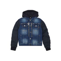 Philipp Plein Herren Jeansjacke "Racing", blau, Gr. 10, Obermaterial: 6% Elastomultiester, 92% Baumwolle, 2% Elasthan. Futter: 65% Polyester, 35%