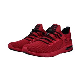 Bugatti Damen Slip-On Sneaker, Gr. 42rot, Textil, Schuhe