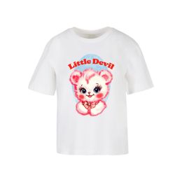 MISS TEE Damen T-Shirt "Miss Tee Little Devil Tee"wei&szlig;, Gr. XS, bedruckt, 100% Baumwolle, Shirts