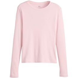 Levi's LEVI'S Damen Langarmshirt "ESSENTIAL HM LS TEE"potpourri, Gr. M, unifarben, Single Jersey, Obermaterial: 100% Baumwolle, Shirts, mit Logo Stickerei