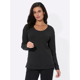 feel good Damen T-Shirt "Shirt", Gr. 36, schwarz, 55% Modal, 39% Polyester, 6% Elasthan, unifarben, Shirts
