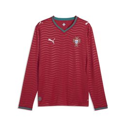 Puma Herren Trainingsshirt "Portugal 2026 Langarm-Heimtrikot Herren", rot, Gr. XXXL, clean, Obermaterial: 100% Polyester. Rippe: 97% Polyester, 3%