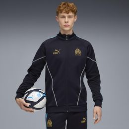 Puma Herren Sweatjacke "Olympique de Marseille KING Anthem Jacke Herren", blau, Gr. S, Obermaterial: 37% Baumwolle, 63% Polyester. Taschenfutter: