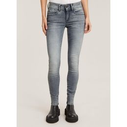 G-Star Raw Regular-fit-Jeans G-STAR "Lynn Skinny Jeans", Damen, Gr. 23, L&auml;nge 28, faded industrial grau, Obermaterial: 92% Baumwolle, 6% Andere Materialien, 2% Elasthan, Jeans