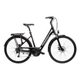 Cityrad KROSS "Sentio 3.0 schwarz" Gr. 41, schwarz, schwarz, Fahrr&auml;der, Damen, 41cm, 28 Zoll (71,12cm) hinten: 28 Zoll (71,12cm)