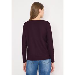 Cecil Damen Langarmshirt, lila, Gr. XL, unifarben, Stoff, 59% Viskose, 38% Polyester, 3% Elasthan, Shirts