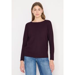 Cecil Damen Langarmshirt, lila, Gr. XS, unifarben, Stoff, 59% Viskose, 38% Polyester, 3% Elasthan, Shirts