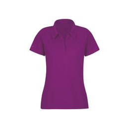 TRIGEMA Damen Poloshirt "TRIGEMA Poloshirt ohne Knopfleiste", lila, Basic, Gr. XS, 100% Baumwolle, Shirts